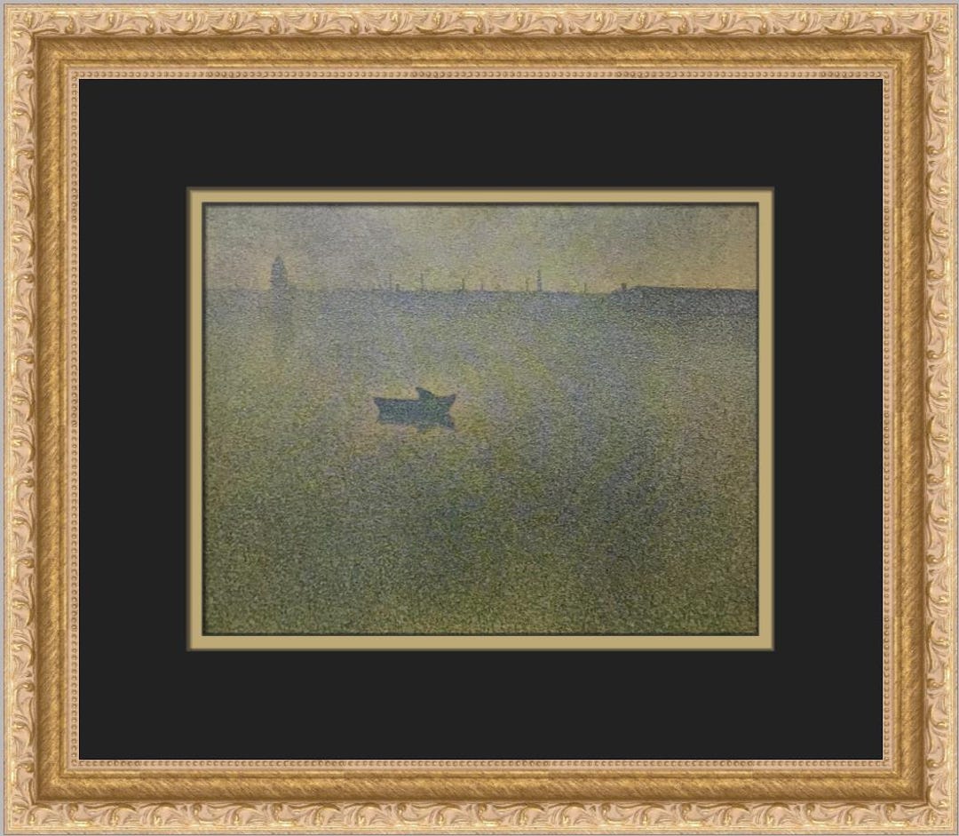Charles Angrand the Seine at Dawn Custom Framed Print - Etsy