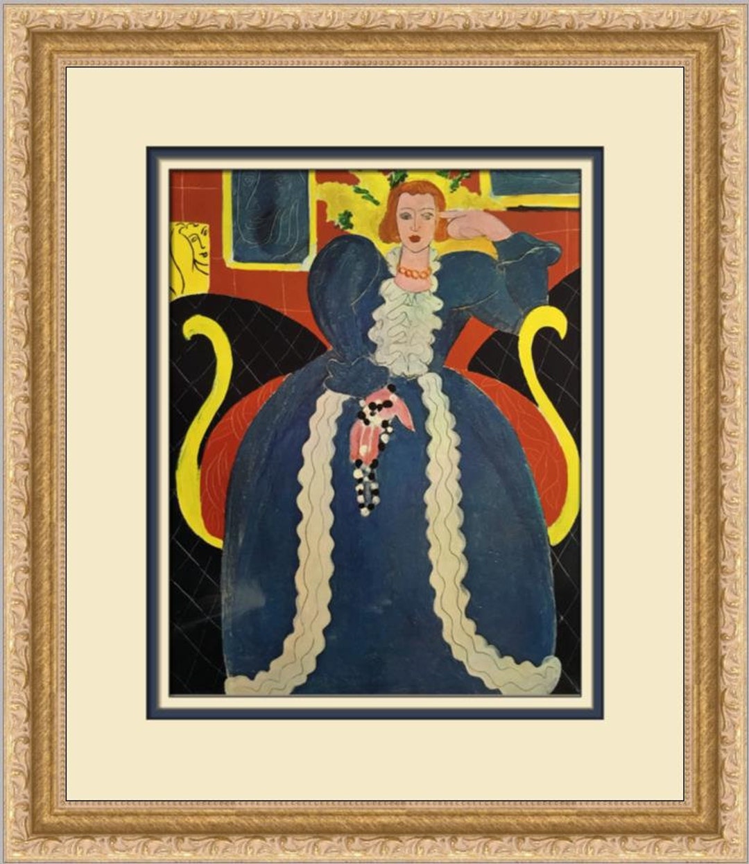 Henri Matisse Lady in Blue Custom Framed Print - Etsy