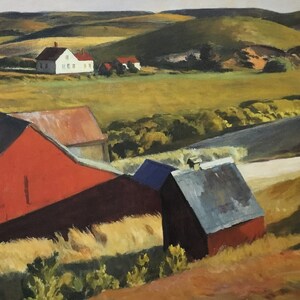 Edward Hopper Cobb's Barn and Distant Houses Custom Framed Print - Etsy