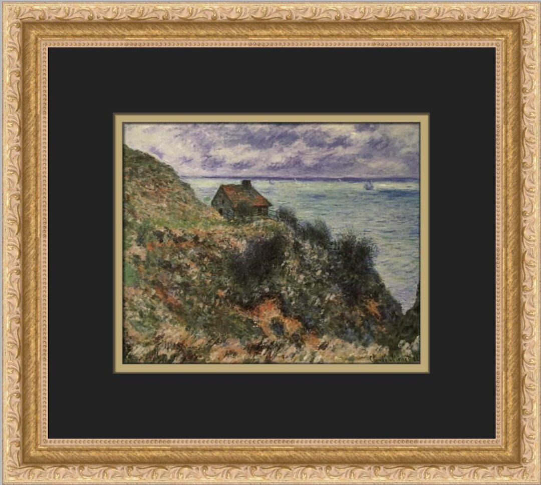 Claude Monet the Customs Officer's Cabin in Pourville Custom Framed ...