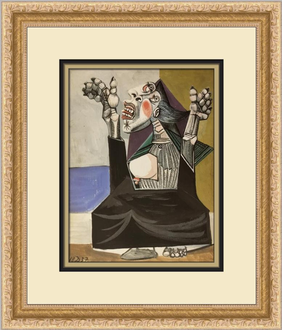 Pablo Picasso Woman Crying Custom Framed Print - Etsy