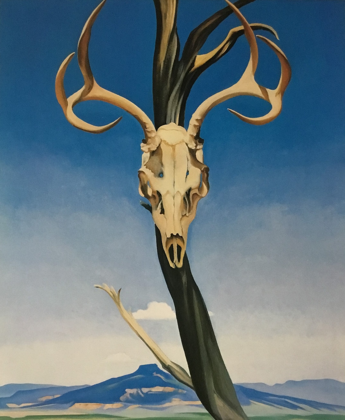 Georgia O'keeffe Deer's Skull With Pedernal Custom Framed Print - Etsy