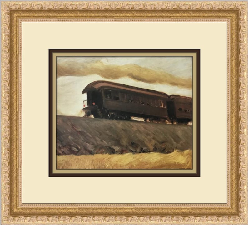 Edward Hopper Railroad Train Custom Framed Print - Etsy