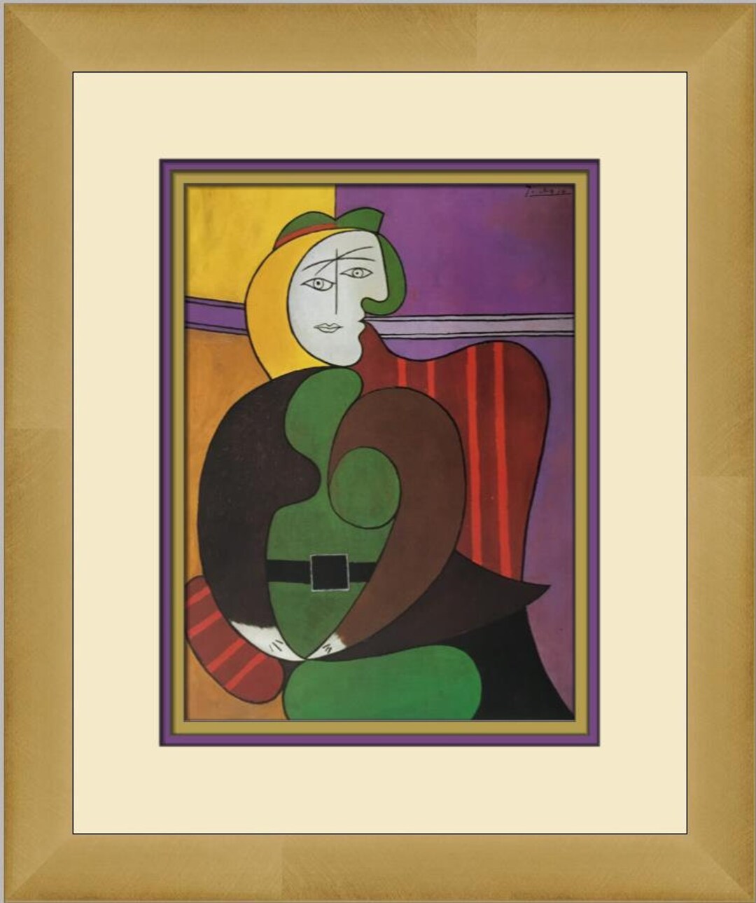 Pablo Picasso the Red Armchair Custom Framed Print - Etsy