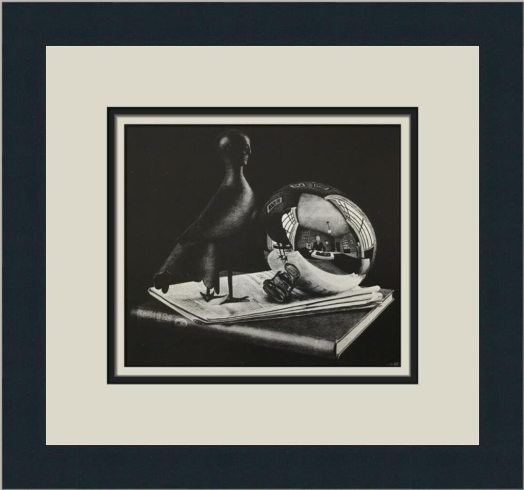 M.C. Escher MC Escher Still Life With Reflecting Sphere Custom Framed ...