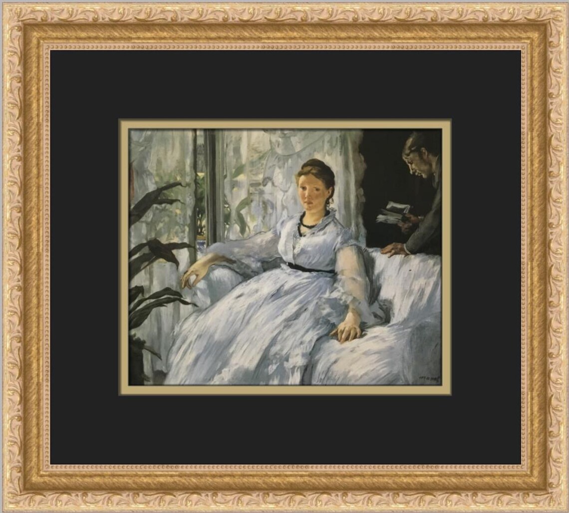 Edouard Manet Mme Manet and Leon Custom Framed Print - Etsy