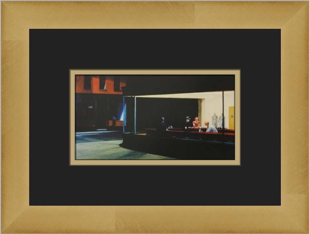 Edward Hopper Nighthawks Custom Framed Print - Etsy