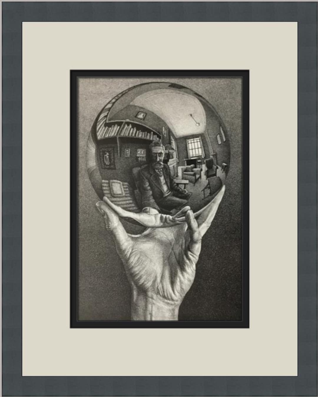 M.C. Escher MC Escher Hand With Reflecting Globe Custom Framed Print - Etsy
