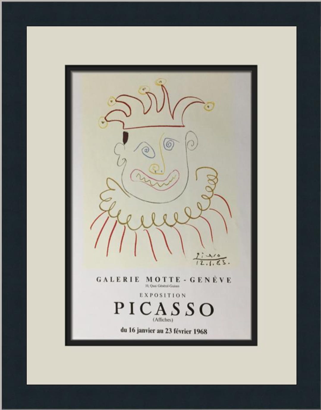 Pablo Picasso Exposition Picasso Custom Framed Print - Etsy