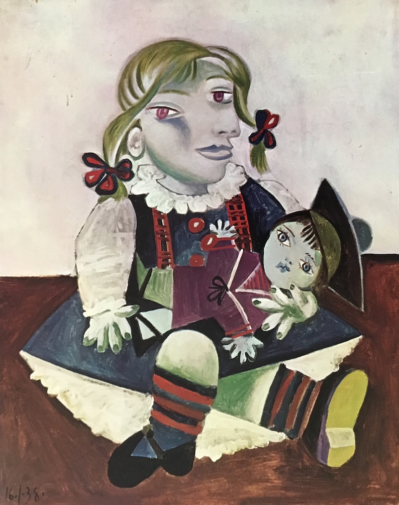 Pablo Picasso Maya With Her Doll Custom Framed Print - Etsy