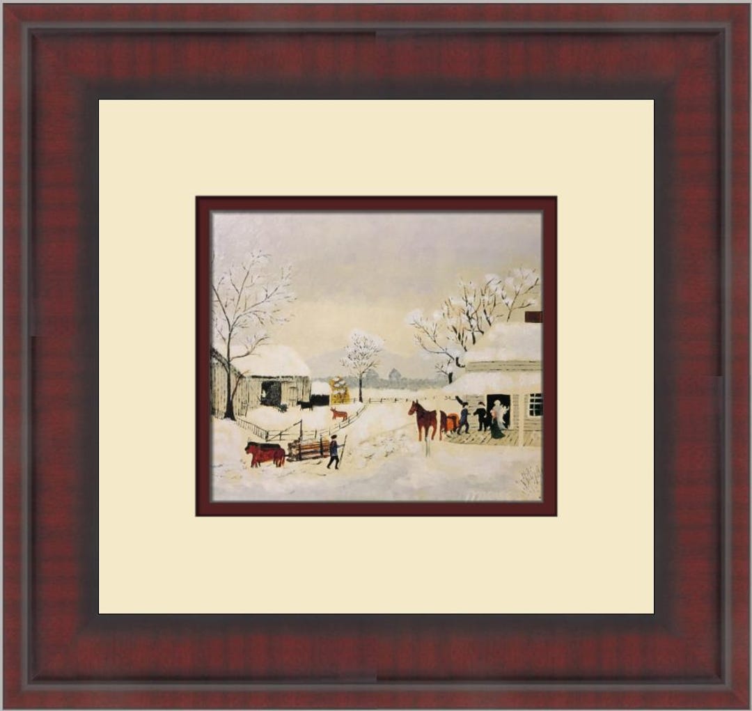Grandma Moses Home for Thanksgiving Custom Framed Print - Etsy