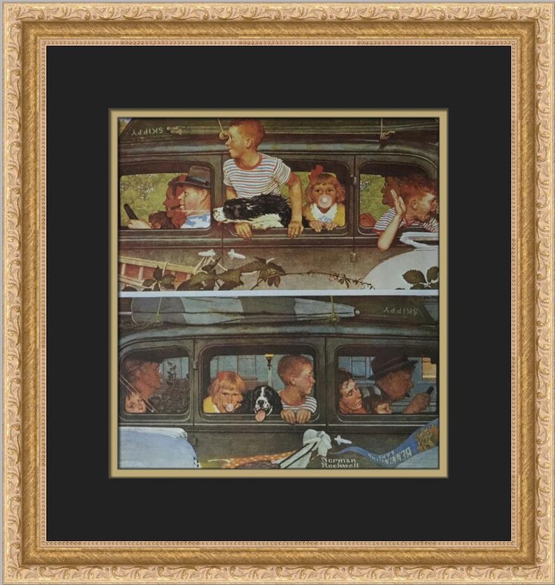 Norman Rockwell Going and Coming Custom Framed Print - Etsy