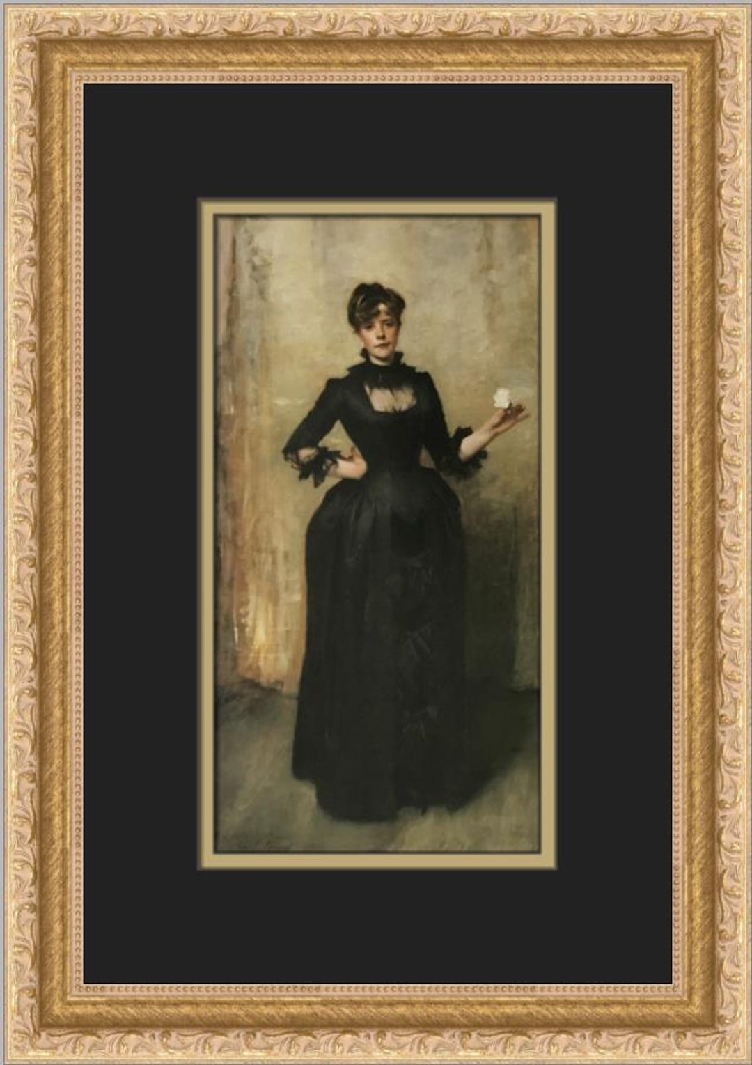 John Singer Sargent Louise Bruckhart With a Rose Custom Framed Print - Etsy