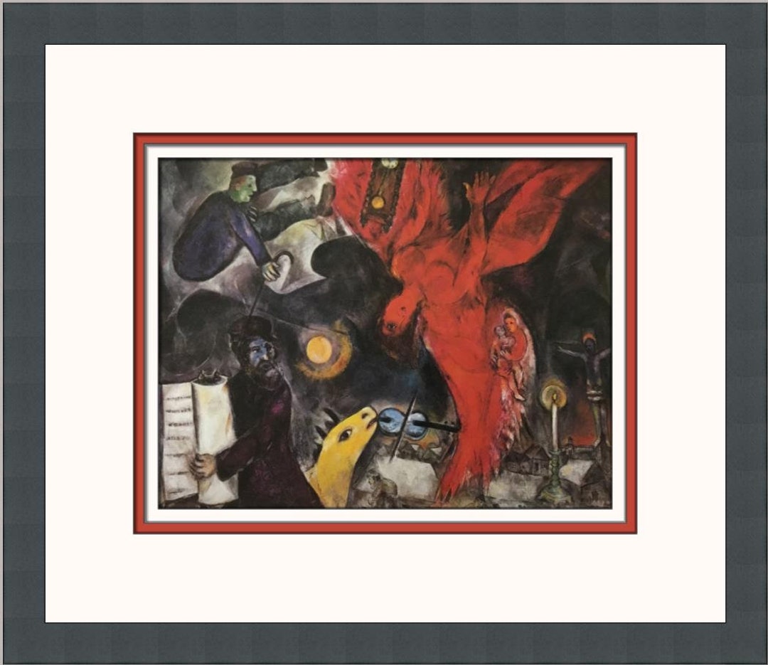 Marc Chagall the Falling Angel Custom Framed Print - Etsy