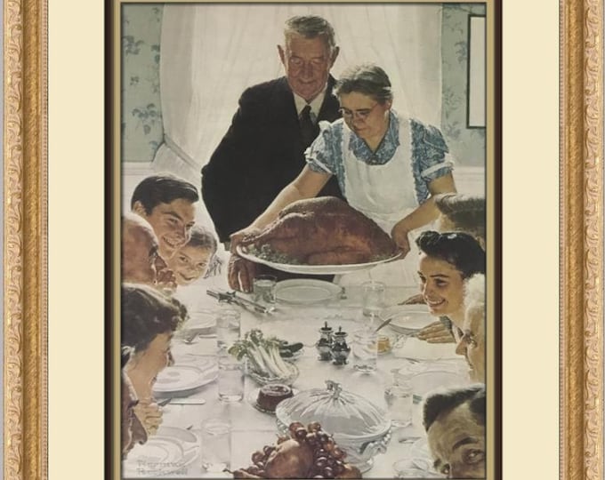 Norman Rockwell Freedom From Want Custom Framed Print - Etsy