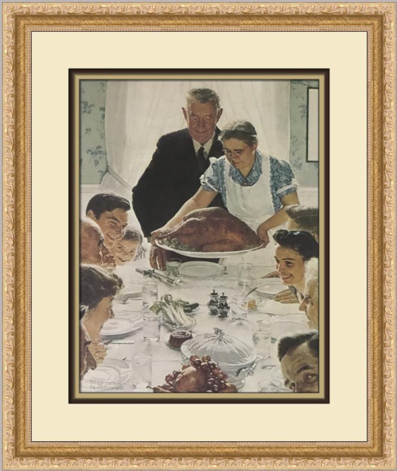 Norman Rockwell Freedom From Want Custom Framed Print - Etsy