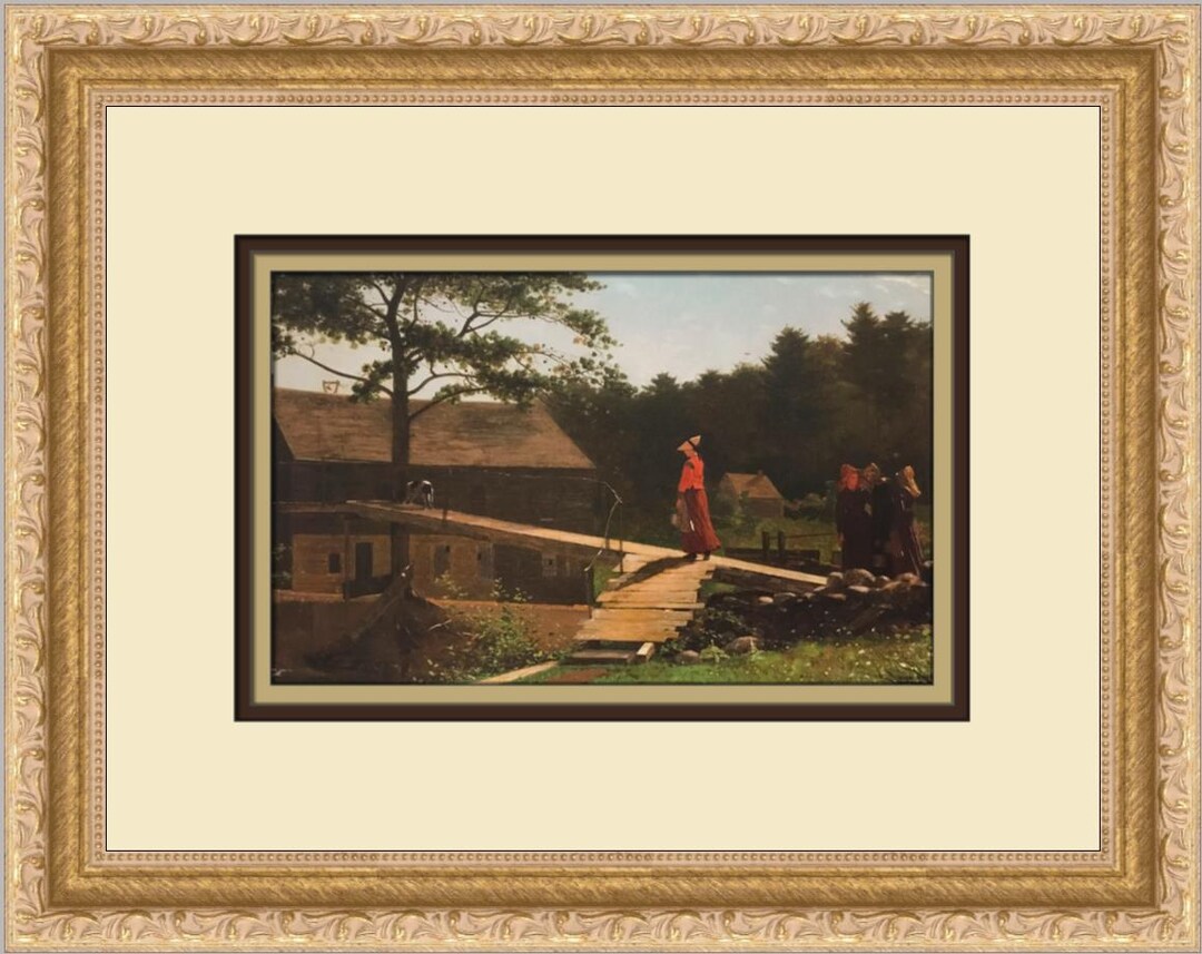 Winslow Homer the Morning Bell at the Old Mill Custom Framed Print - Etsy