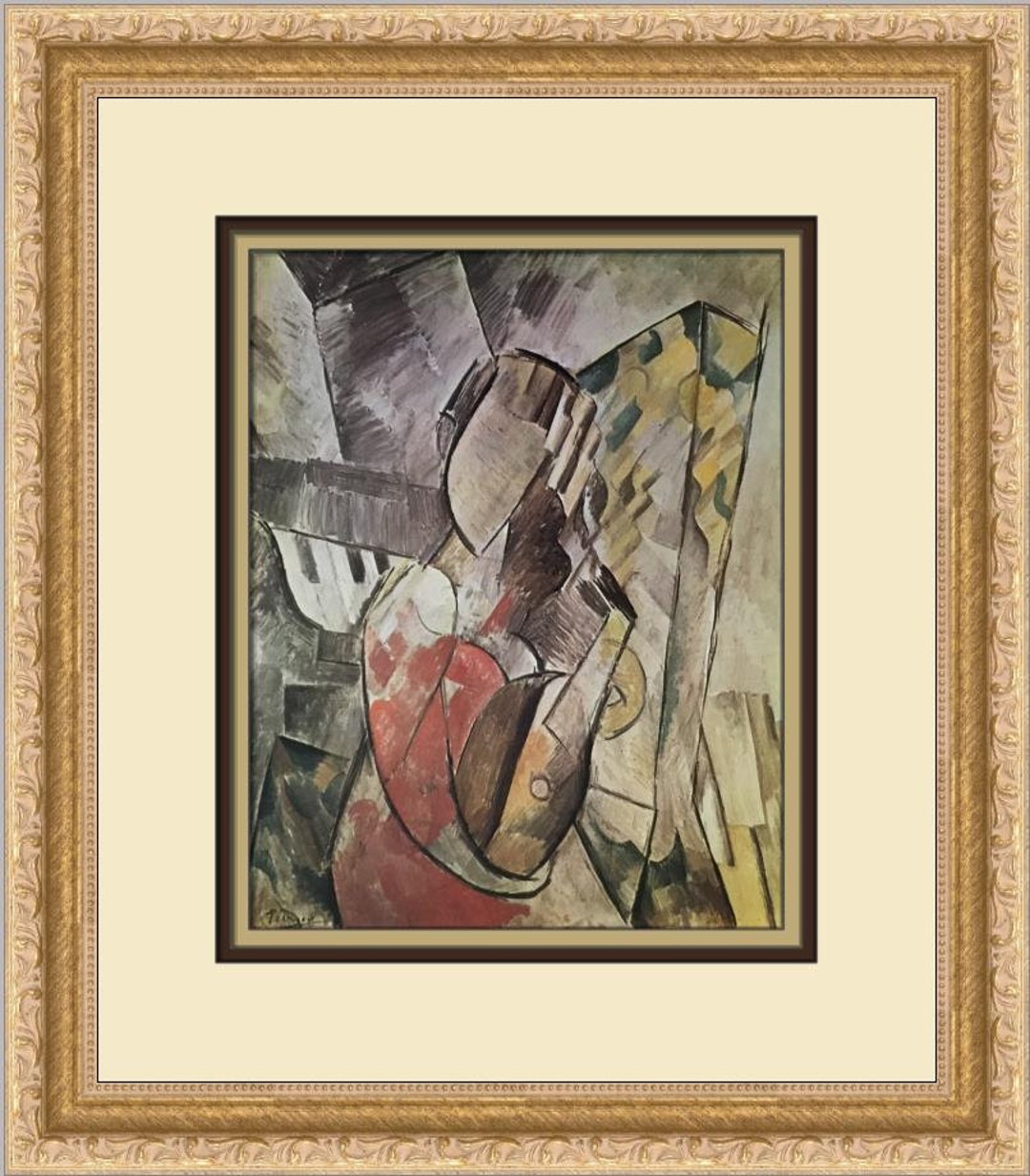 Pablo Picasso Woman With Mandolin Custom Framed Print - Etsy