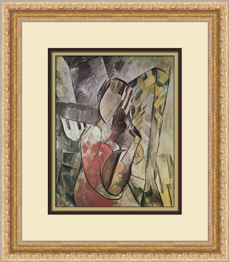 Pablo Picasso Woman With Mandolin Custom Framed Print - Etsy