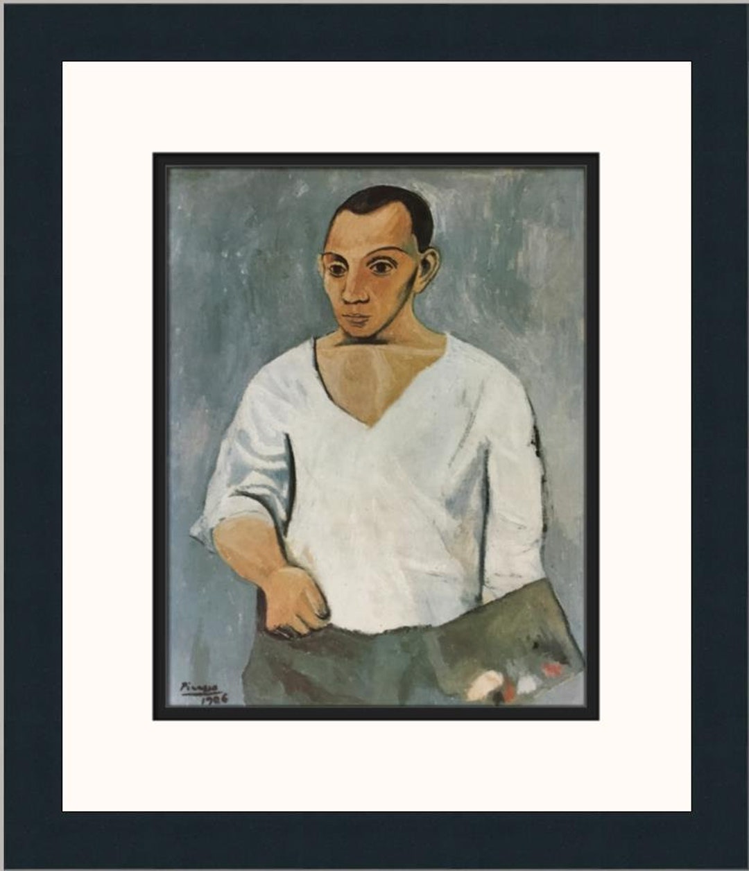 Pablo Picasso Self-portrait With a Palette Custom Framed Print - Etsy