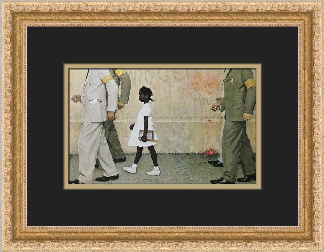 Norman Rockwell the Problem We All Live Custom Framed Print - Etsy