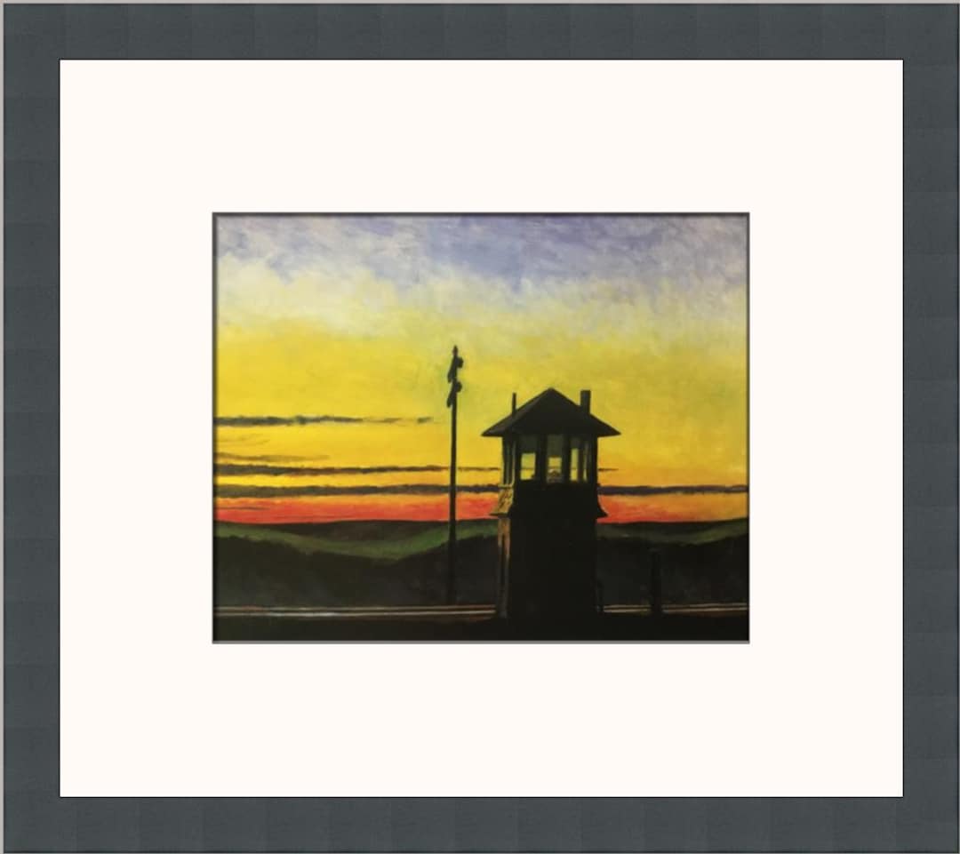Edward Hopper Railroad Sunset Custom Framed Mini Print - Etsy