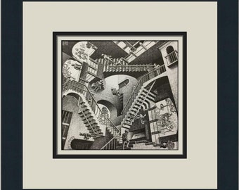Escher Art Print MC Escher Relativity Drawing for Modern Wall Art ...