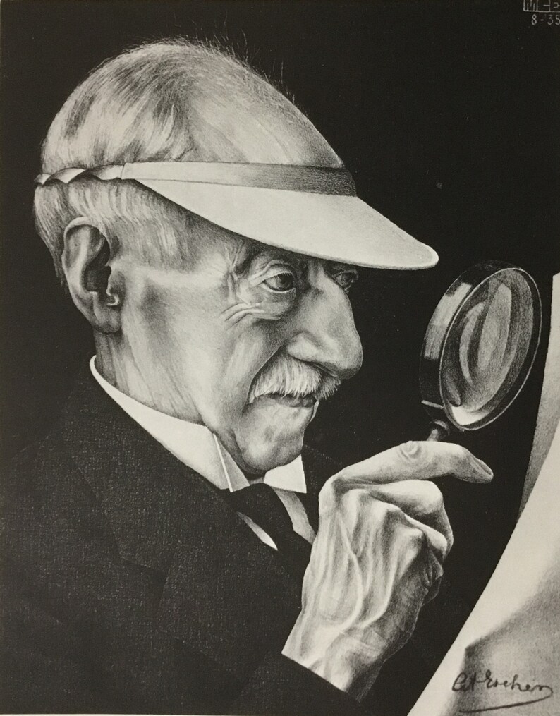 M.C. Escher MC Escher Portrait of G.A. Escher Custom Framed Print - Etsy