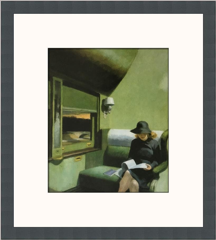 Edward Hopper Compartment C Car Custom Framed Mini Print - Etsy