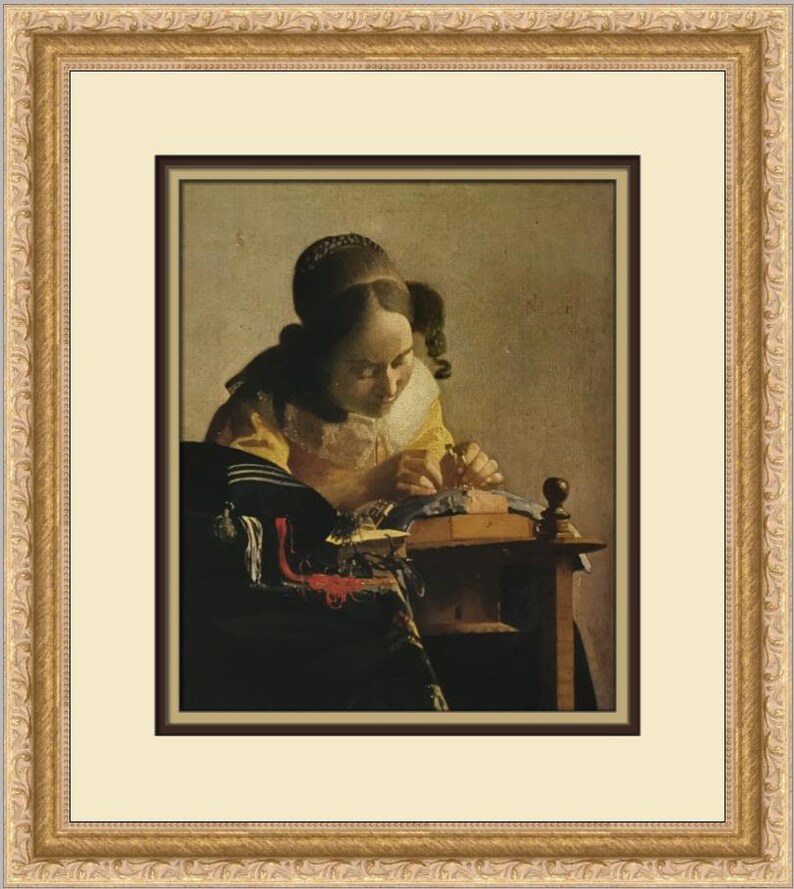 Johannes Vermeer the Lacemaker Custom Framed Print - Etsy