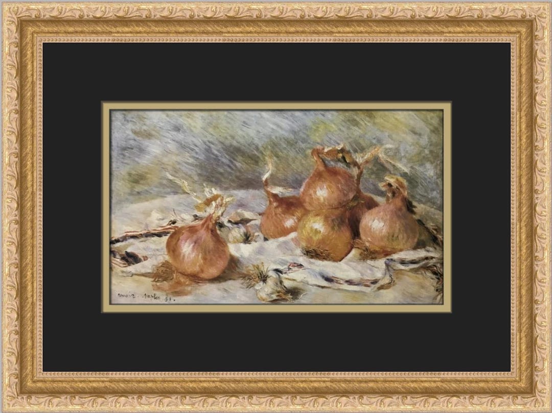 Pierre Auguste Renoir Still Life With Onions Custom Framed Print - Etsy