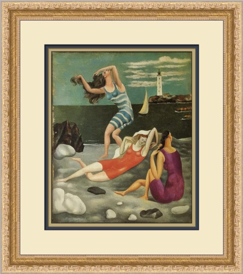 Pablo Picasso the Bathers Custom Framed Print - Etsy
