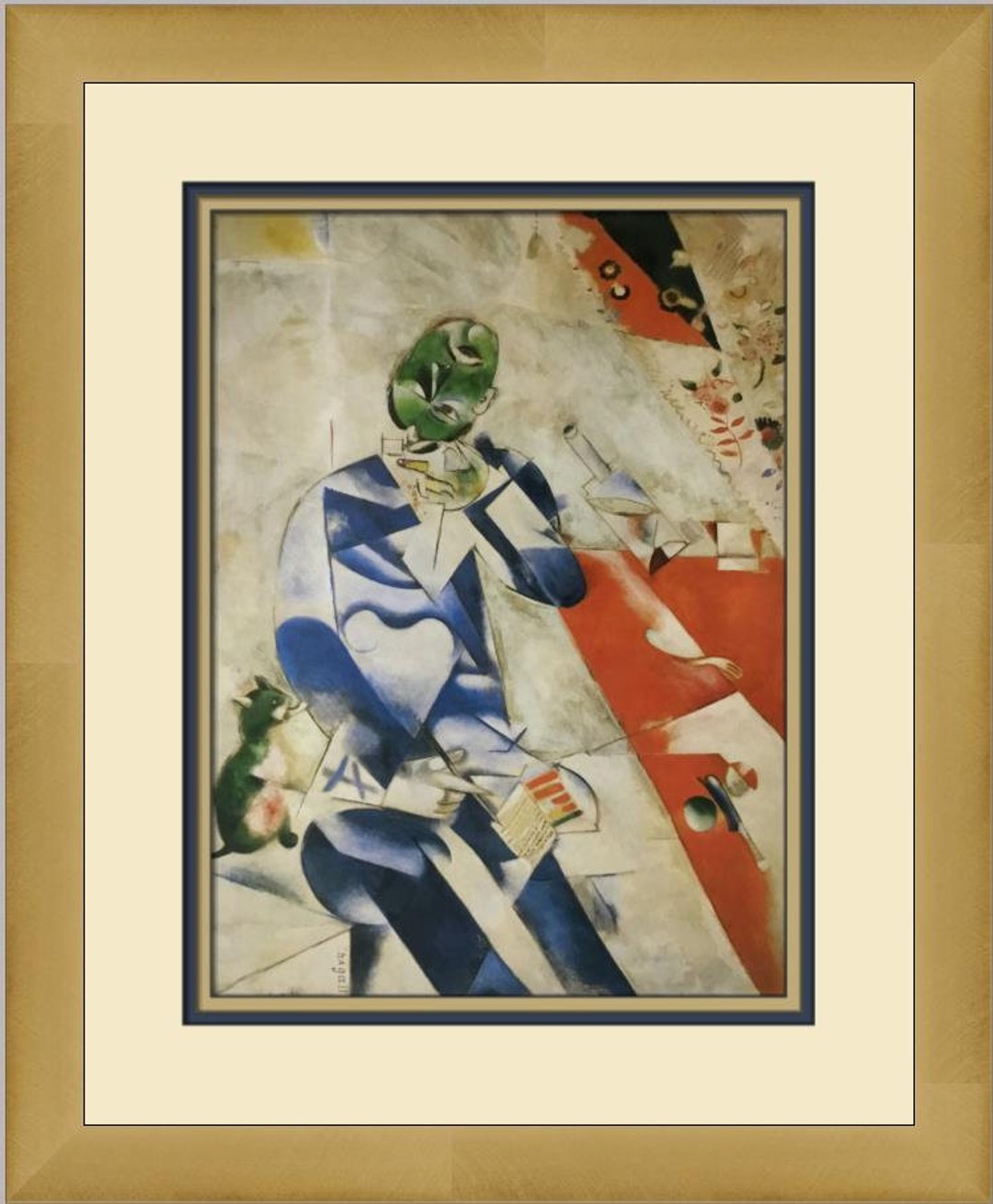 Marc Chagall the Poet II Custom Framed Print - Etsy