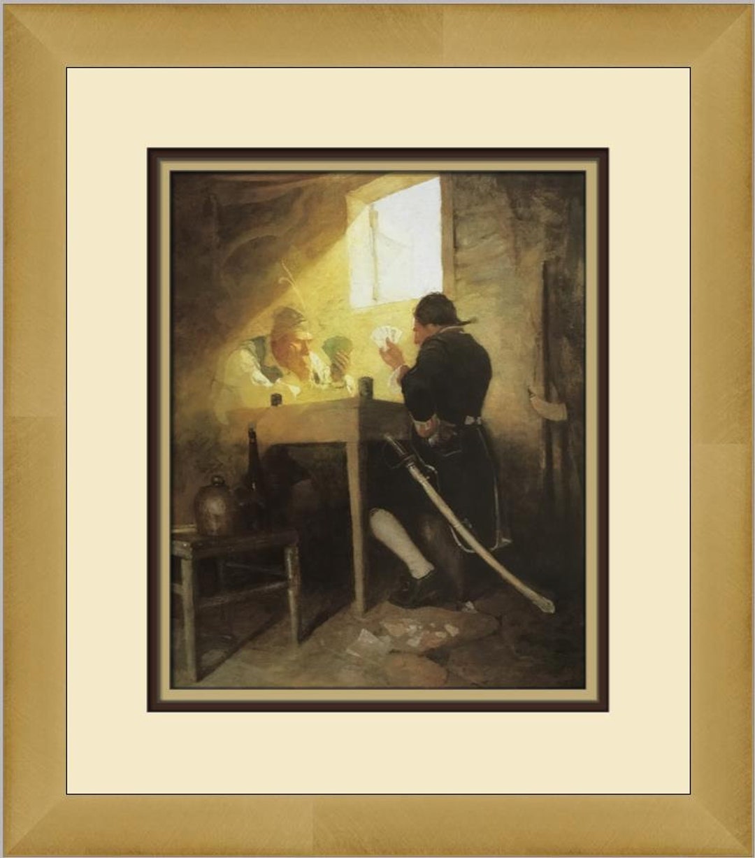 N C Wyeth at the Card's in Cluny's Cage Custom Framed Print - Etsy