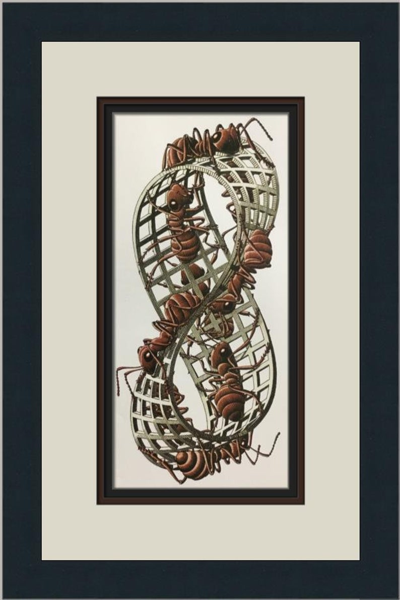 M.C. Escher MC Escher Moebius Band II Custom Framed Print - Etsy