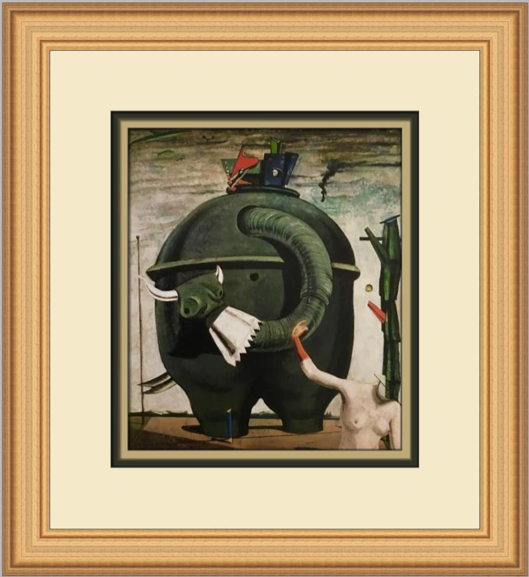 Max Ernst the Elephant of Celebes Custom Framed Print - Etsy