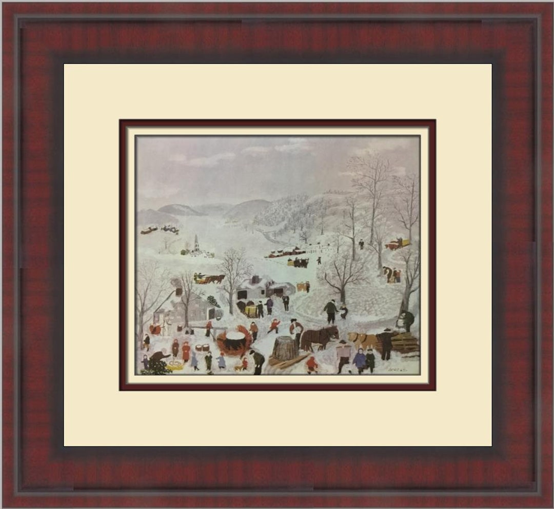 Grandma Moses Sugaring off Custom Framed Print - Etsy