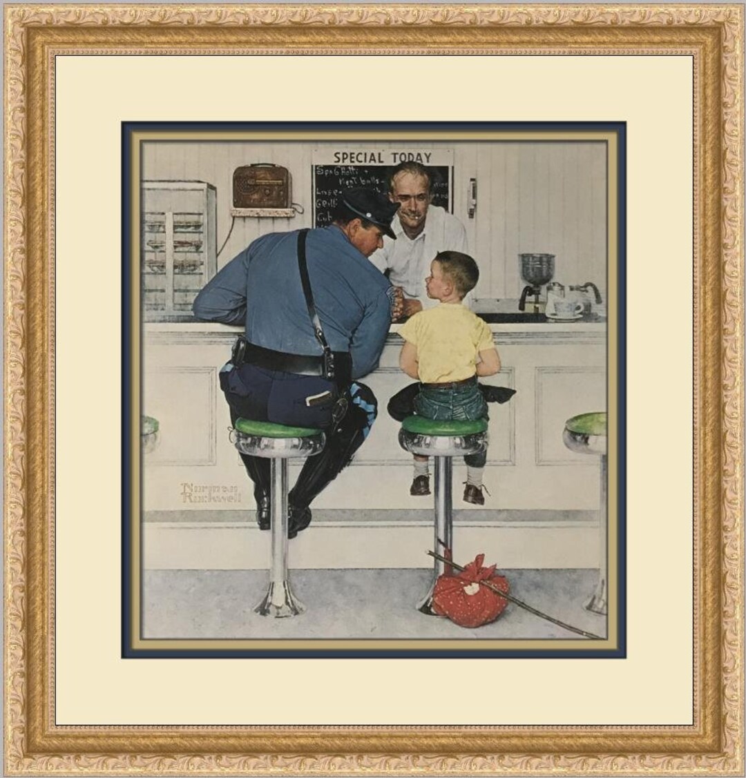 Norman Rockwell the Runaway Custom Framed Print - Etsy