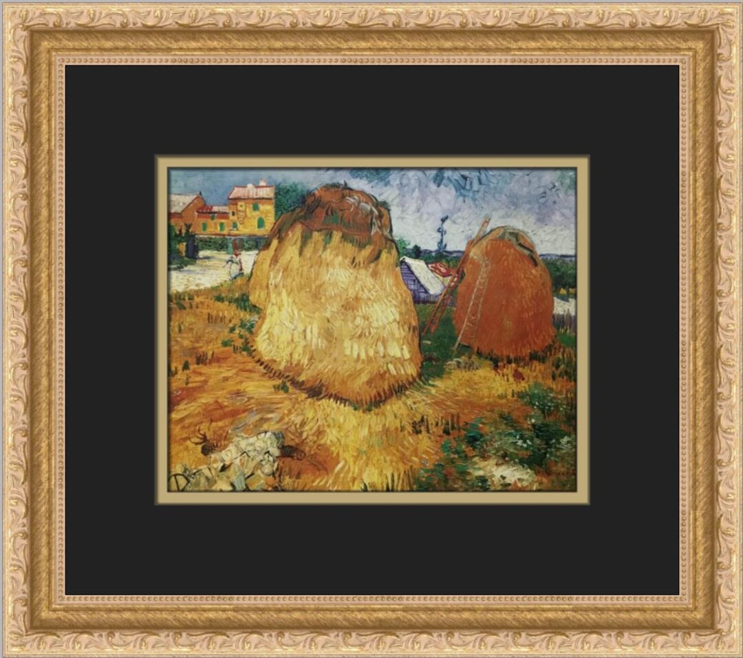 Vincent Van Gogh Haystacks in Provence Custom Framed Print - Etsy