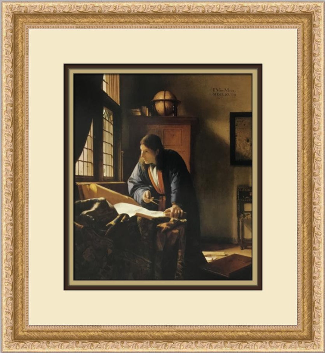Johannes Vermeer the Geographer Custom Framed Print - Etsy