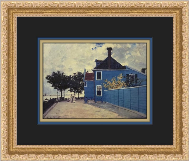 Claude Monet the Blue House in Zaandam Custom Framed Print - Etsy