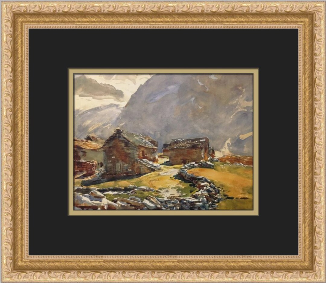 John Singer Sargent Simplon Pass Chalets Custom Framed Print - Etsy