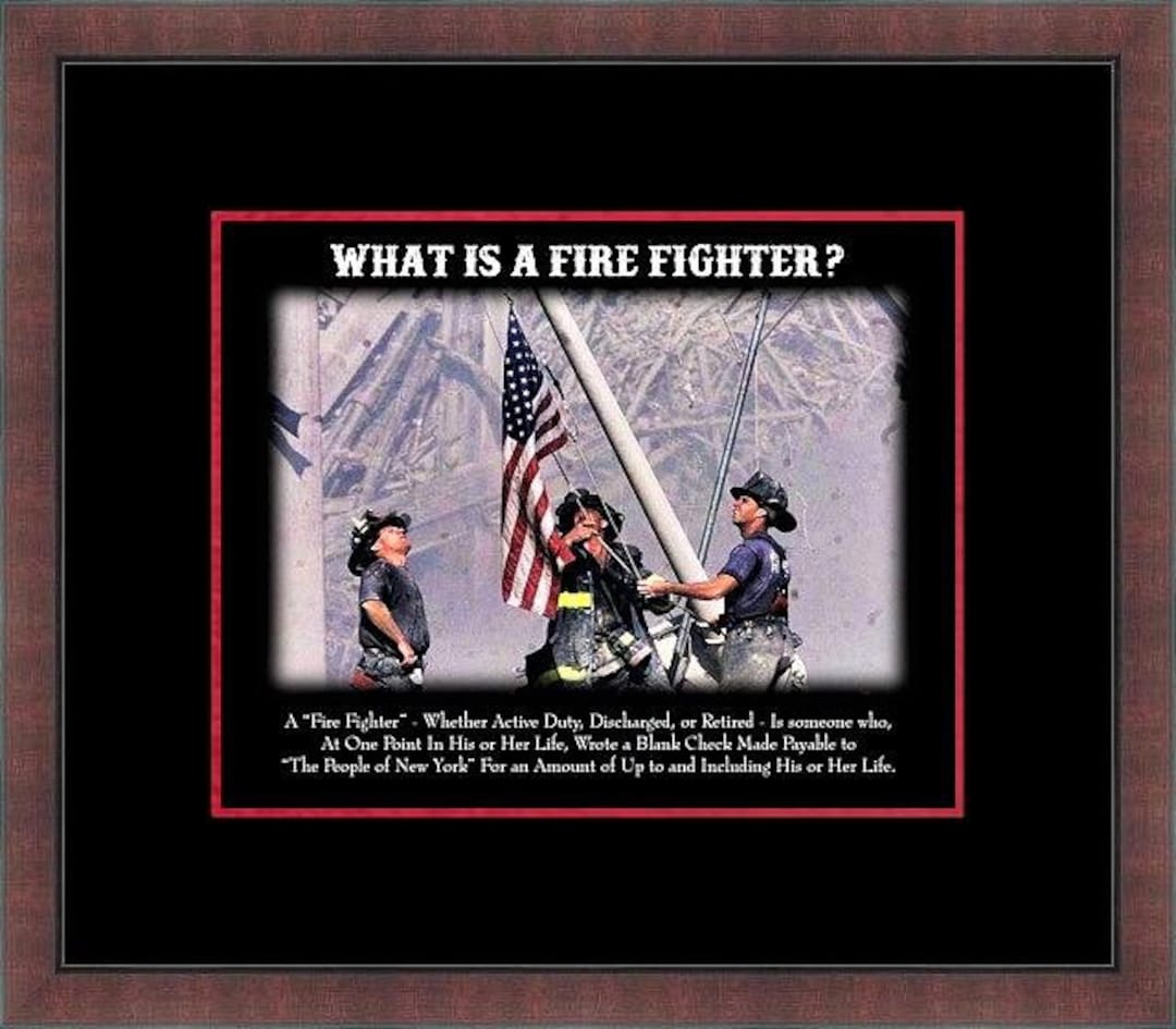 What is A Firefighter Custom Framed Print - Etsy
