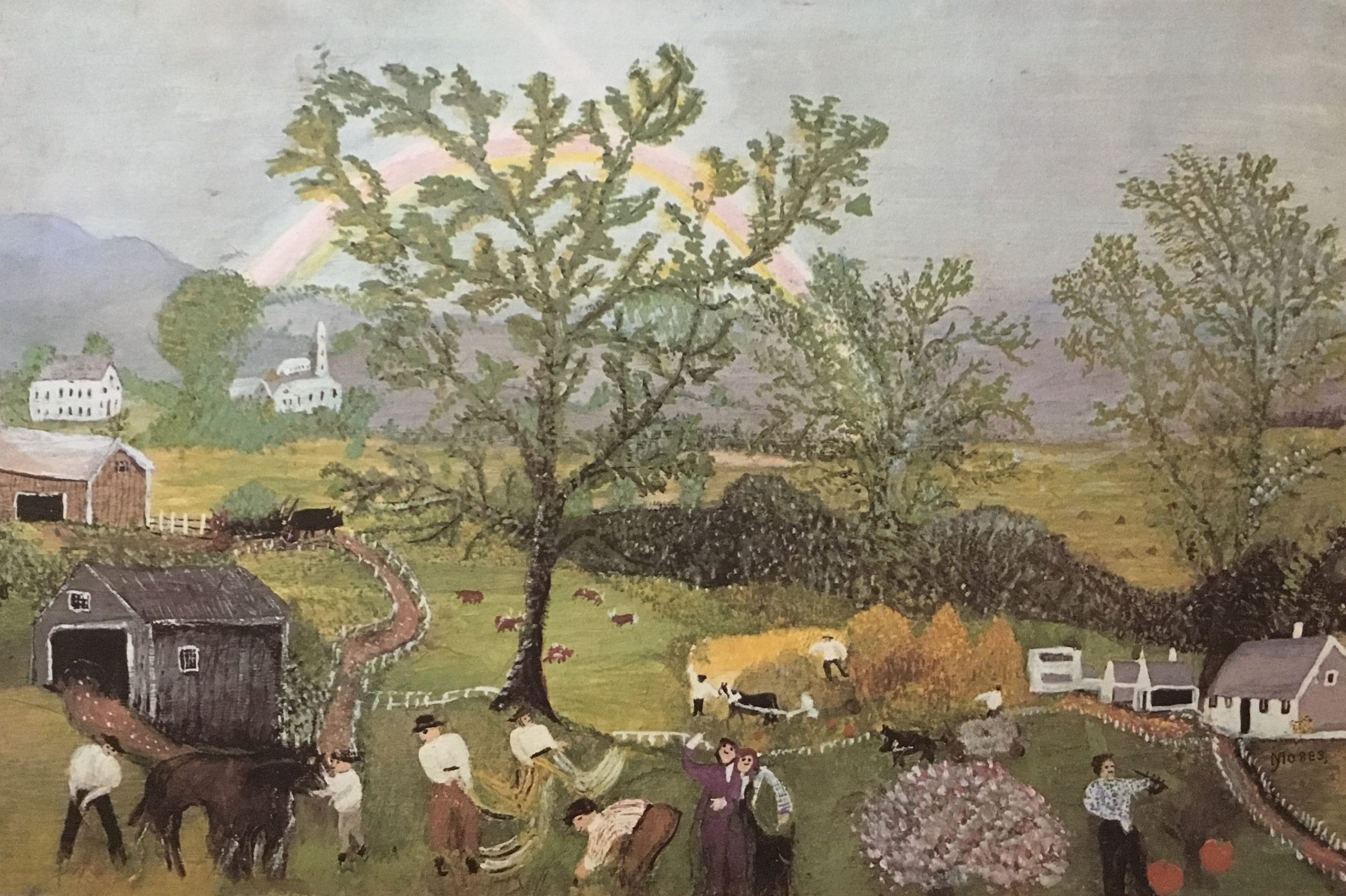 Grandma Moses Rainbow Custom Framed Print - Etsy