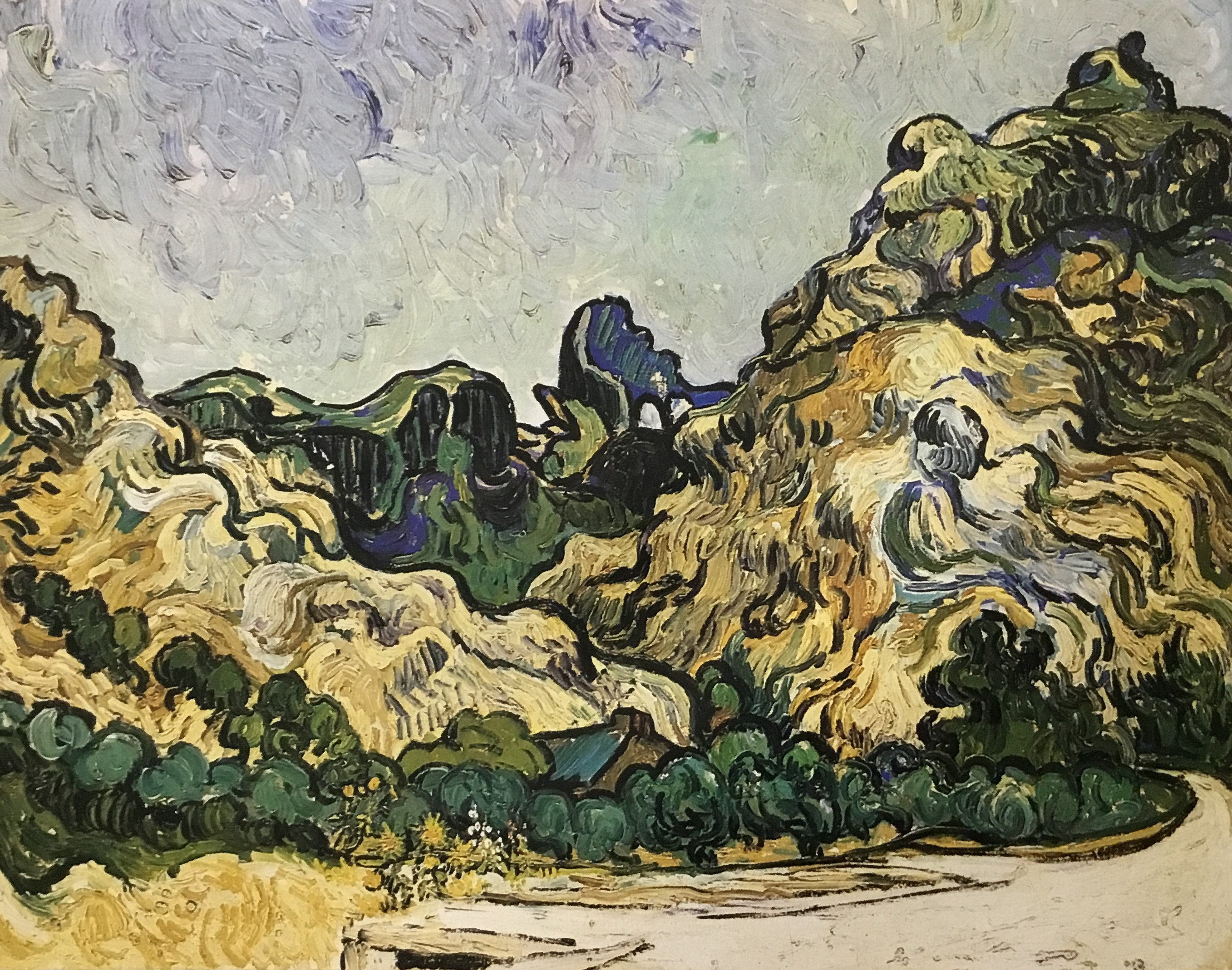 Vincent Van Gogh Mountains at Saint-remy Custom Framed Print - Etsy