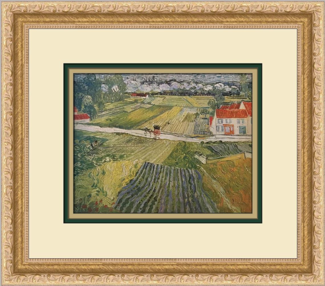 Vincent Van Gogh Landscape With Carriage and Train Custom Framed Print ...
