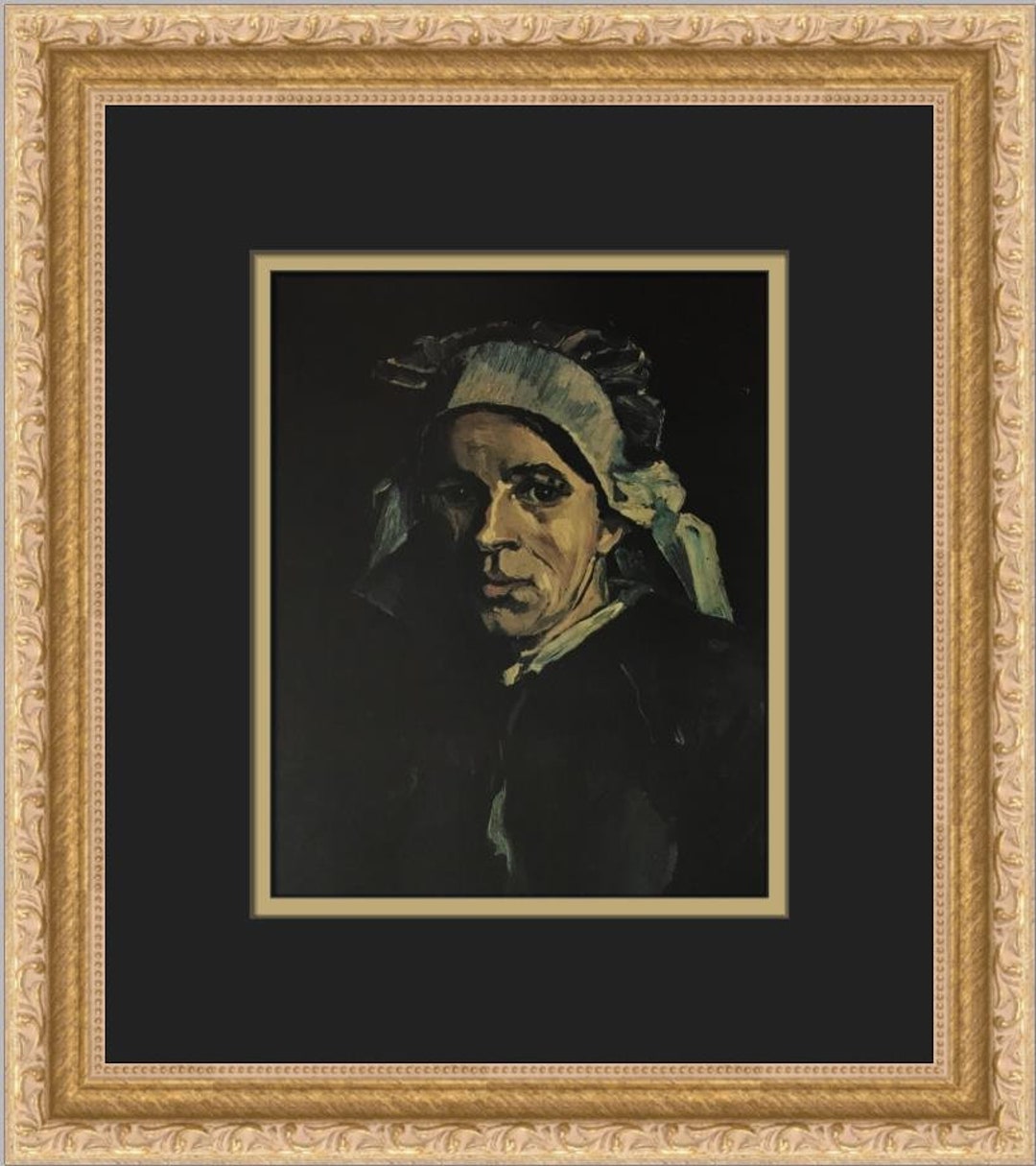 Vincent Van Gogh Peasant Woman Head Custom Framed Print - Etsy