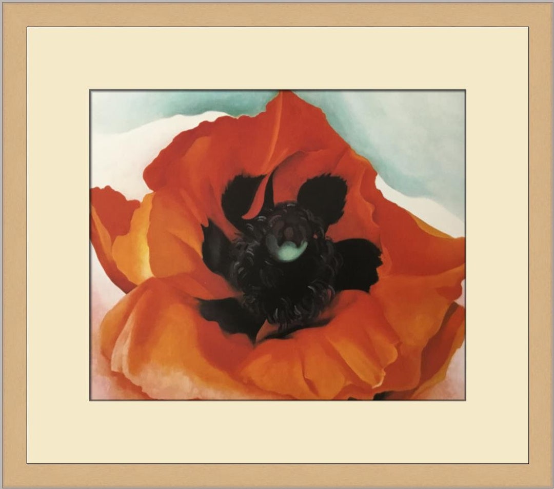 Georgia O'keeffe Poppy Custom Framed Print - Etsy