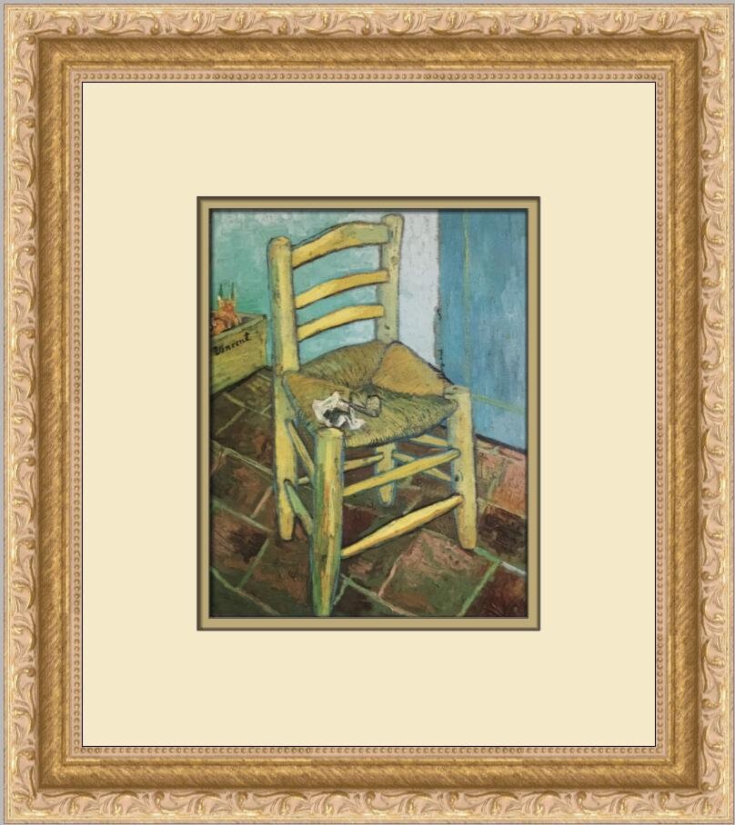 Vincent Van Gogh Chair With Pipe Custom Framed Print - Etsy