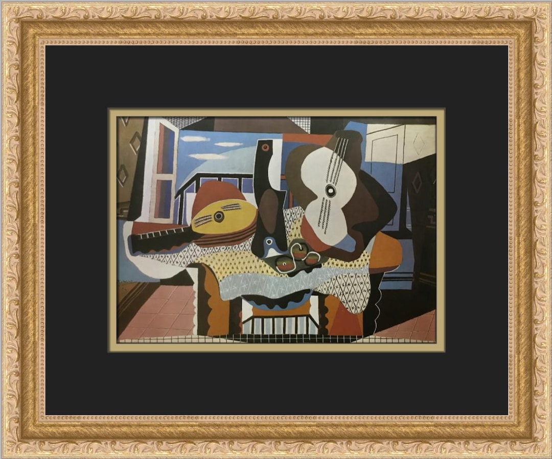Pablo Picasso Mandolin and Guitar Custom Framed Print - Etsy